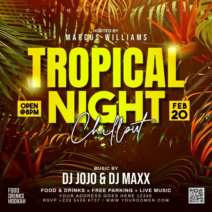 Copy of Summer night chillout | PosterMyWall