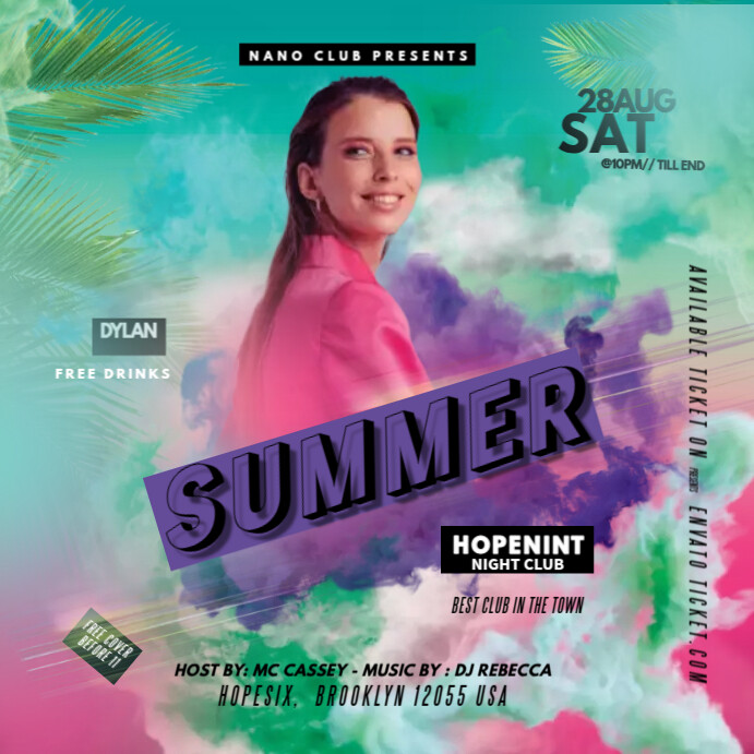 Summer Night Club ads Templat | PosterMyWall