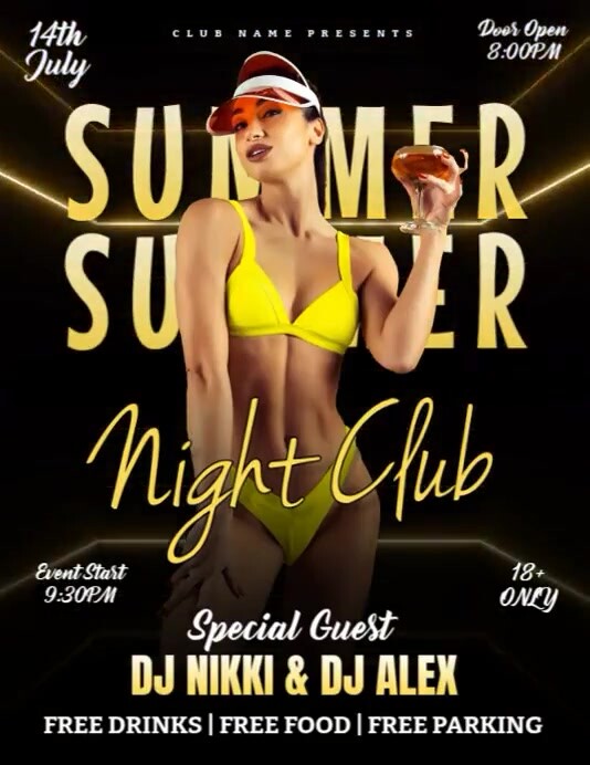 Copy of Summer Night Club Party | PosterMyWall