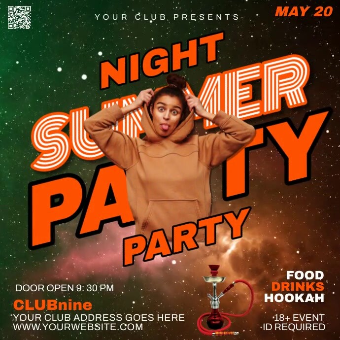 Plantilla de summer night club party | PosterMyWall