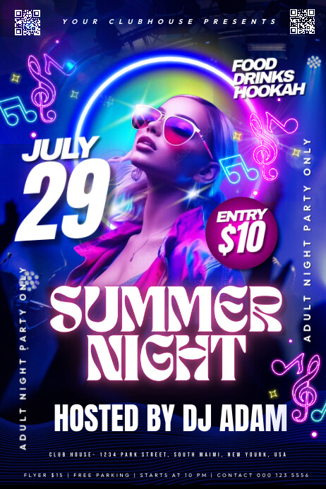 summer night Template | PosterMyWall