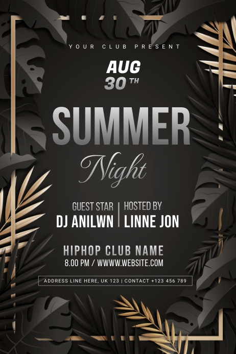 Summer Night Flyer Template | PosterMyWall