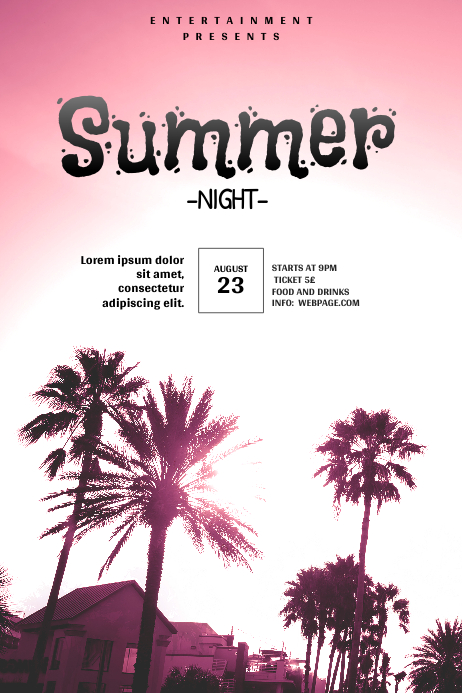 Summer Night Flyer Template | PosterMyWall