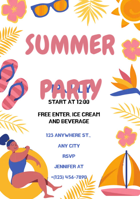 Summer Night Party Template | PosterMyWall