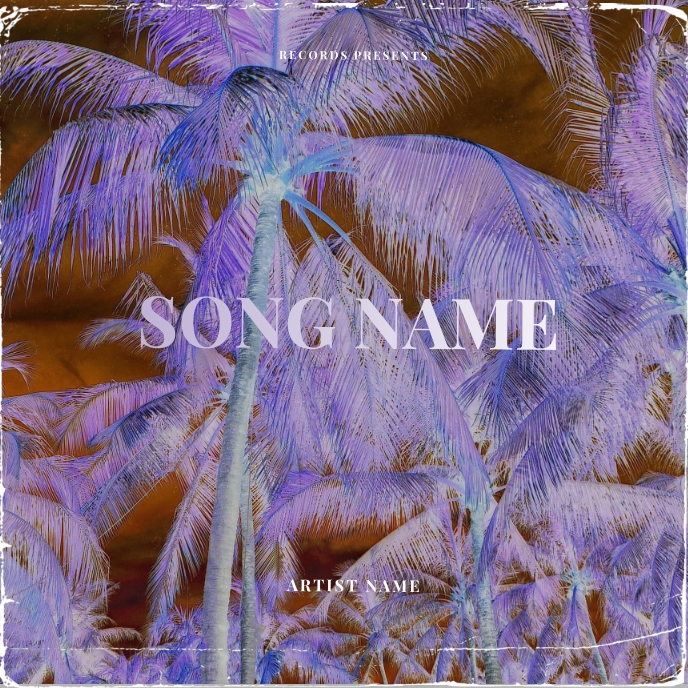 Summer Palm CD Album Cover Template | PosterMyWall