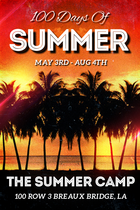 Copy of SUMMER PALM TREE FLYER TEMPLATE | PosterMyWall