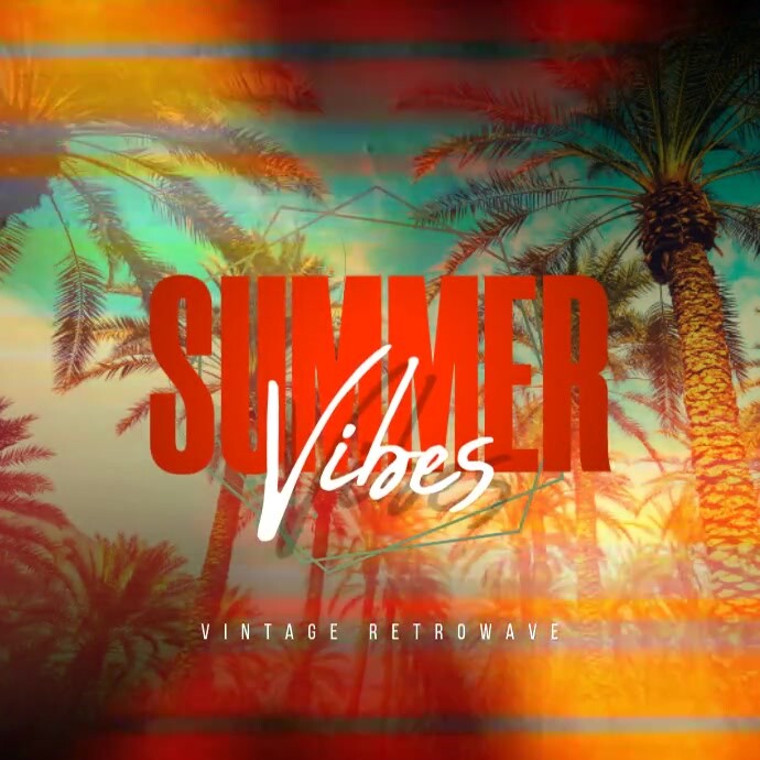 Copy of Summer Palm Tree Vibe Video Album Cover Maker | PosterMyWall