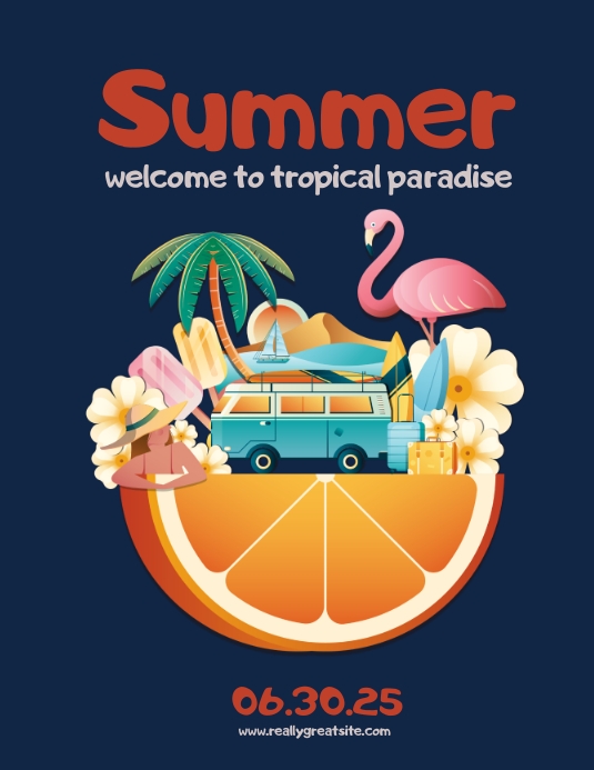 Modèle SUMMER PARADISE FLYERS | PosterMyWall