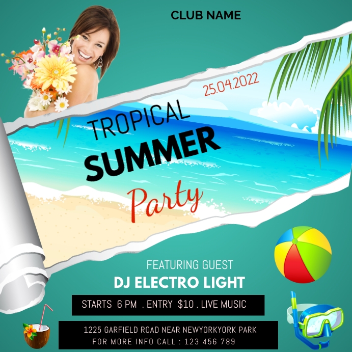 summer party,summer break Template | PosterMyWall