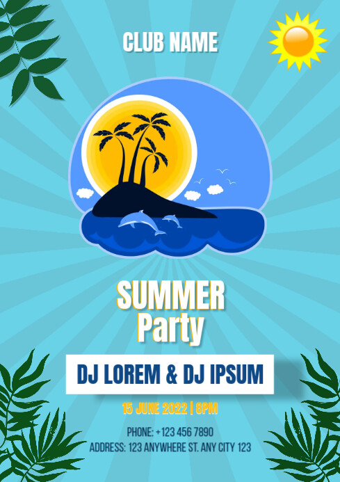 Summer Party A4 Template | PosterMyWall