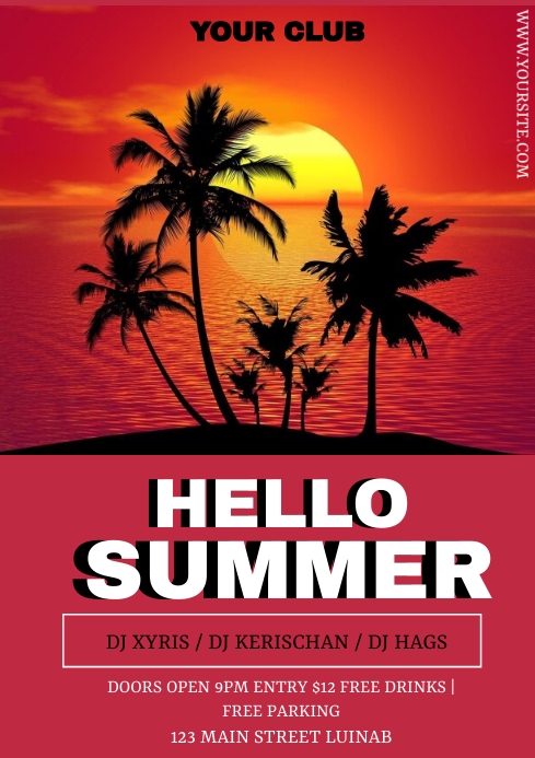 SUMMER PARTY A4 TEMPLATE.E | PosterMyWall