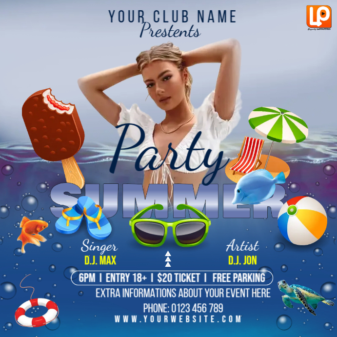 Summer Party Ads Template | PosterMyWall