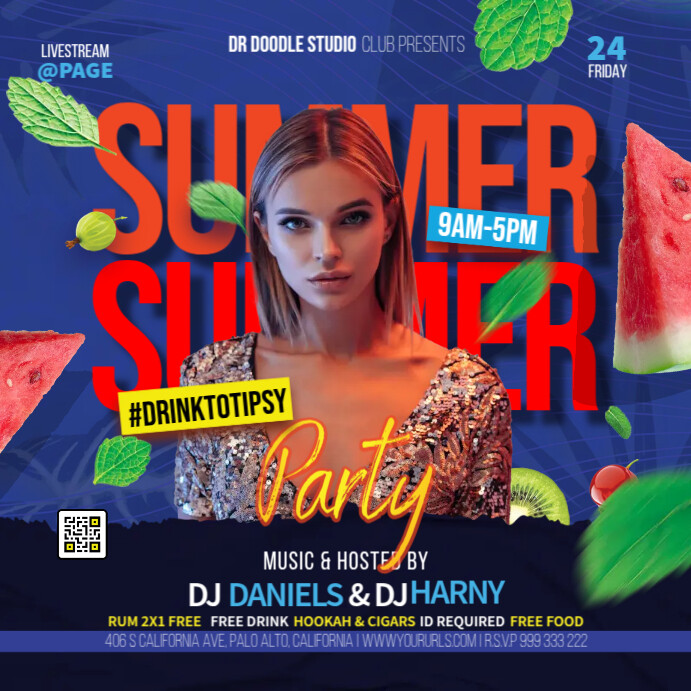 Summer Party Ads Template | PosterMyWall