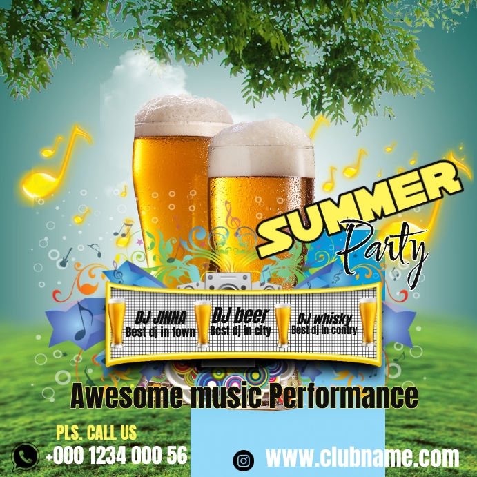 Summer Party Ads Template | PosterMyWall