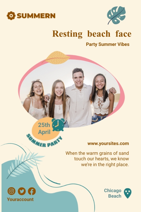 Summer Party ADS Template | PosterMyWall