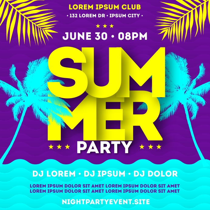 Plantilla de SUMMER PARTY BANNER | PosterMyWall