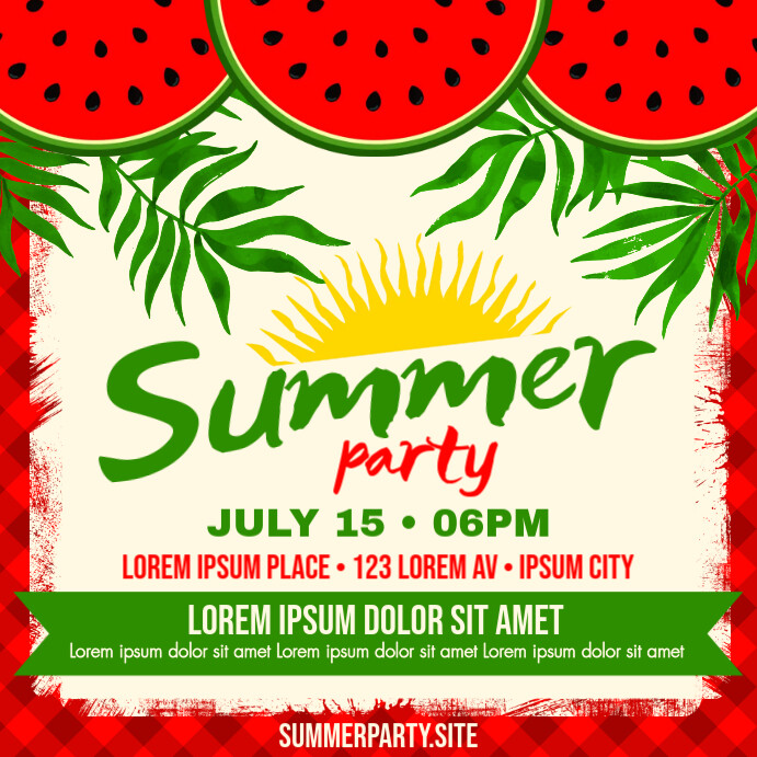 SUMMER PARTY BANNER Template | PosterMyWall