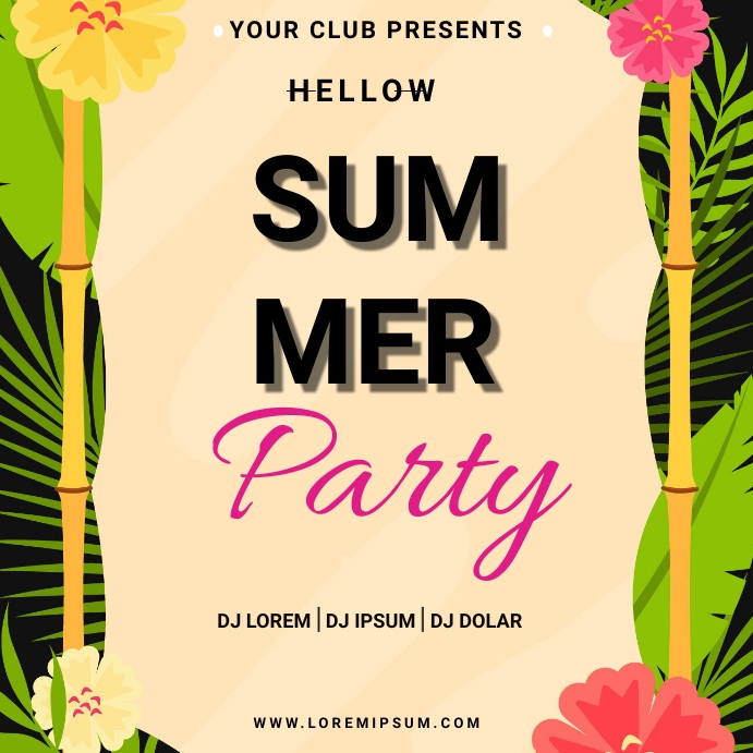 SUMMER PARTY BANNER TEMPLATE | PosterMyWall