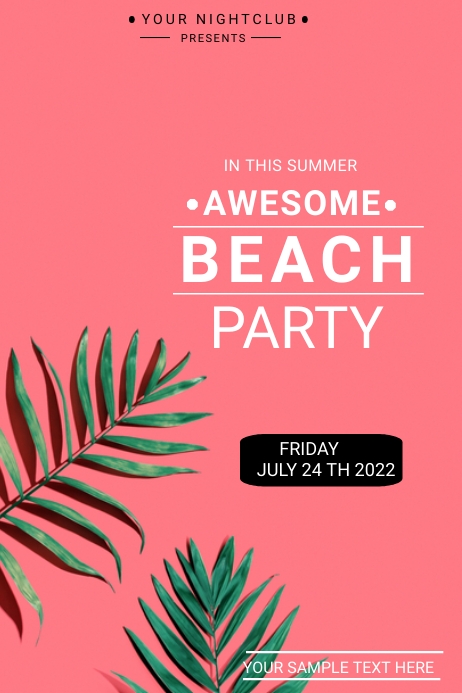 SUMMER PARTY BANNER TEMPLATE | PosterMyWall