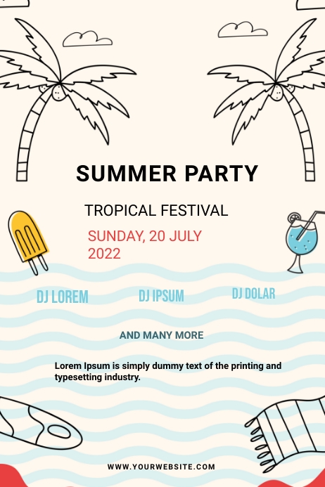 SUMMER PARTY BANNER TEMPLATE | PosterMyWall