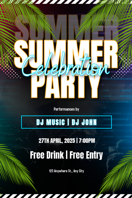 Summer Party celebration Template | PosterMyWall