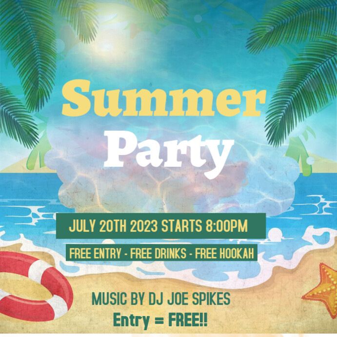 Copy of summer party | PosterMyWall