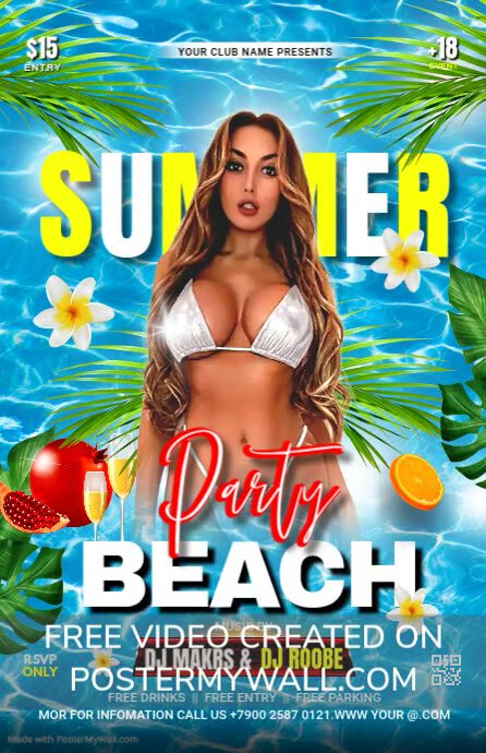 SUMMER PARTY Template | PosterMyWall
