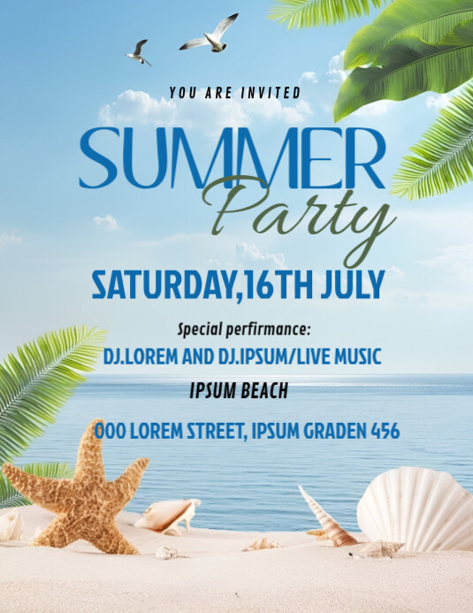 Copy of summer party | PosterMyWall