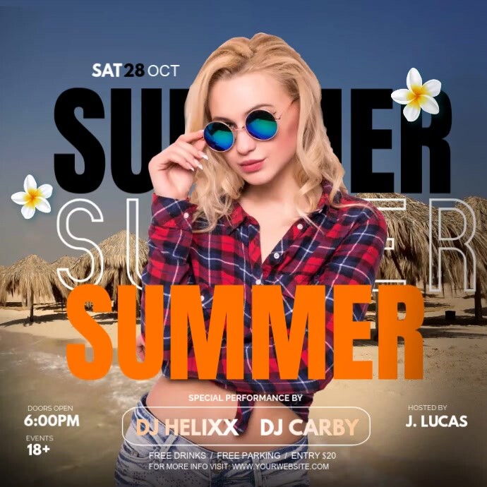 Summer party Template | PosterMyWall