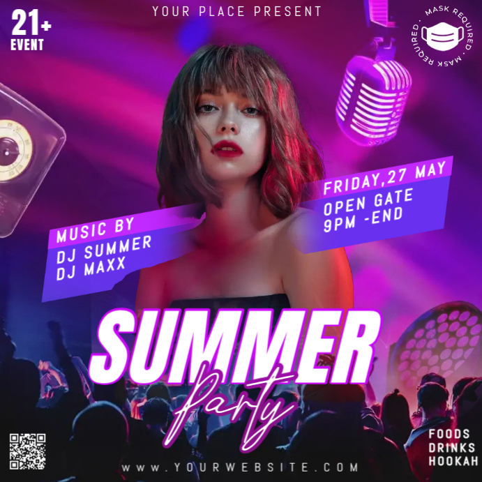 Summer Party Design Template | PosterMyWall