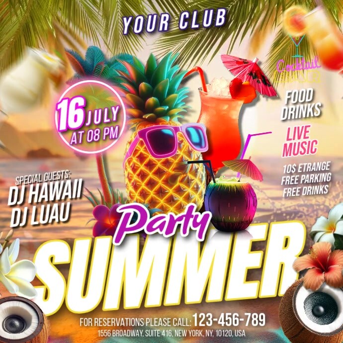Summer Party Modelo | PosterMyWall