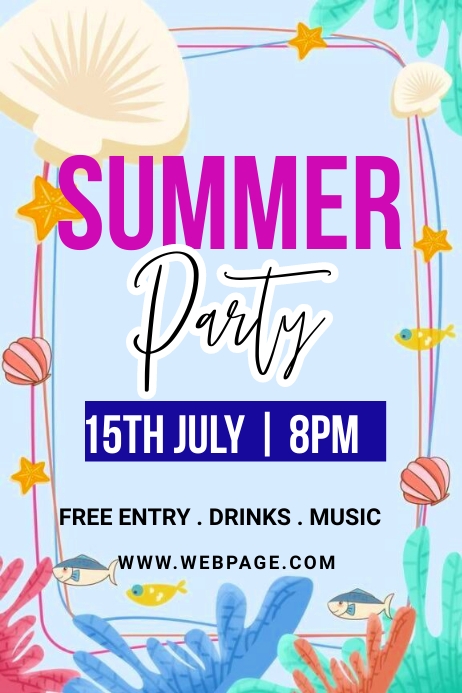 Summer Party Template | PosterMyWall
