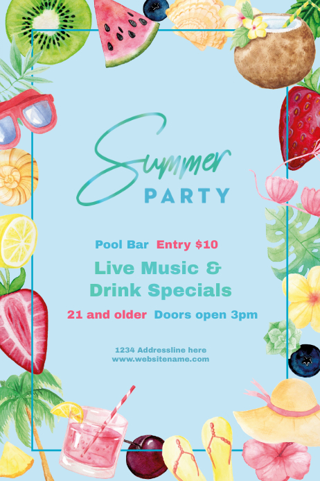 Summer Party Template | PosterMyWall