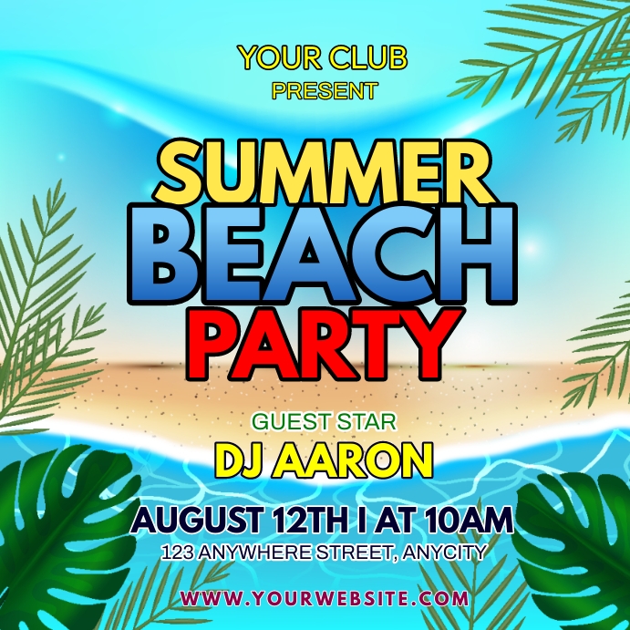 Summer Party Template | PosterMyWall