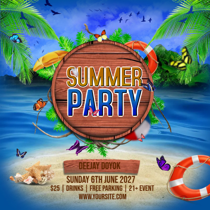 Summer Party Template | PosterMyWall