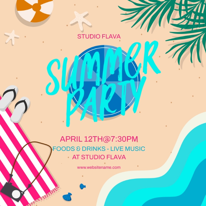 Summer Party Template | PosterMyWall