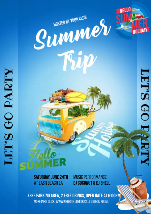 Summer party Template | PosterMyWall