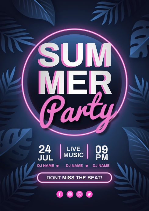 Summer Party Template | PosterMyWall