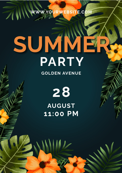 SUMMER PARTY Template | PosterMyWall