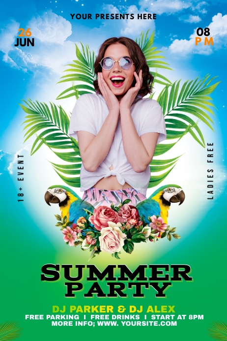 SUMMER PARTY Template | PosterMyWall