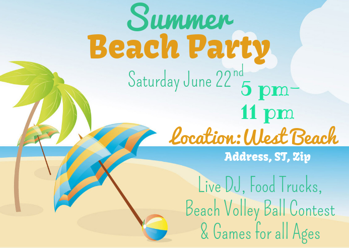 Summer Party Template | PosterMyWall