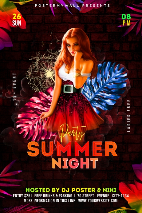 SUMMER PARTY Template | PosterMyWall