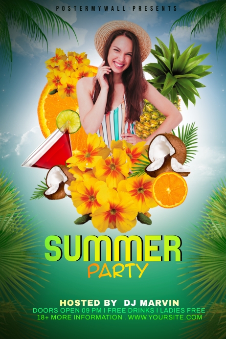 SUMMER PARTY Template | PosterMyWall
