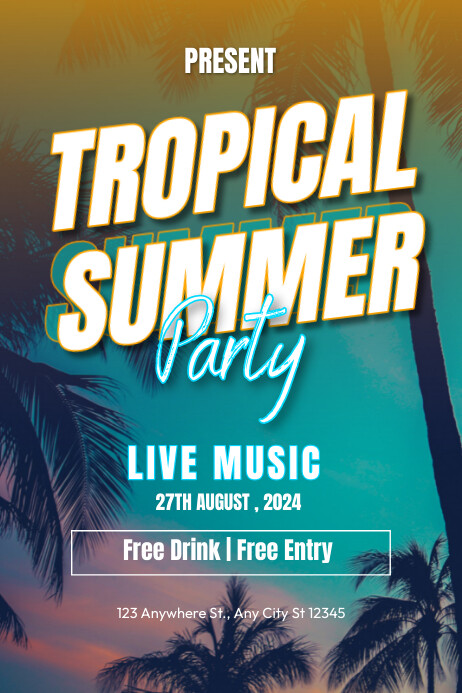 Copy of summer party | PosterMyWall