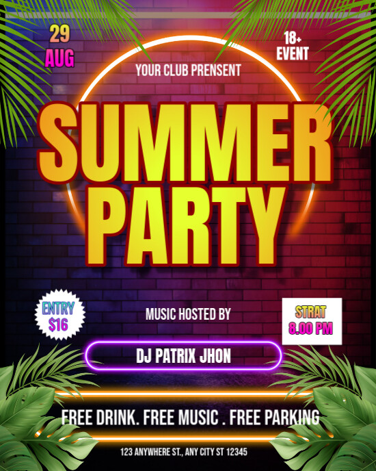 summer party Modelo | PosterMyWall