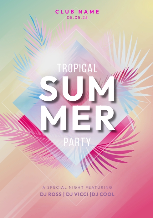 SUMMER PARTY Template | PosterMyWall