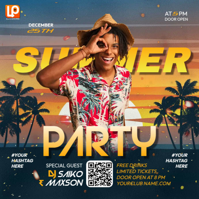 Summer Party Event Ads Template | PosterMyWall