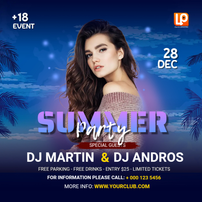 Summer Party Event Template | PosterMyWall