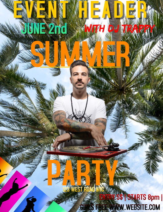 SUMMER PARTY EVENT FLYER AD TEMPLATE | PosterMyWall