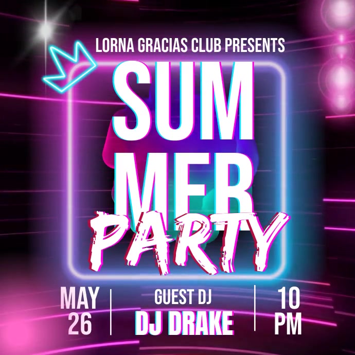 Summer party event template | PosterMyWall